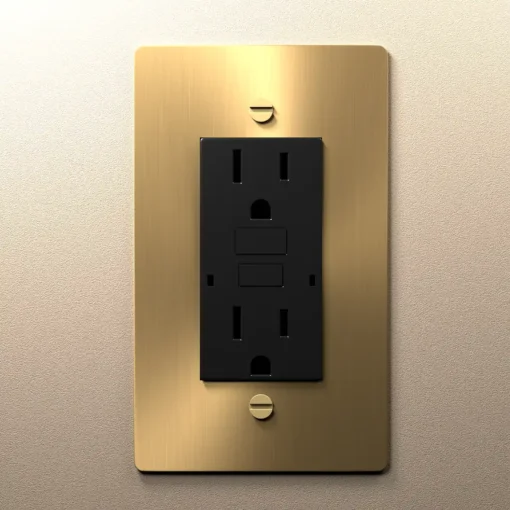 Brass Electrical Outlet black | Getswitches.com