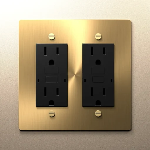 Brass Electrical Outlet black | Getswitches.com