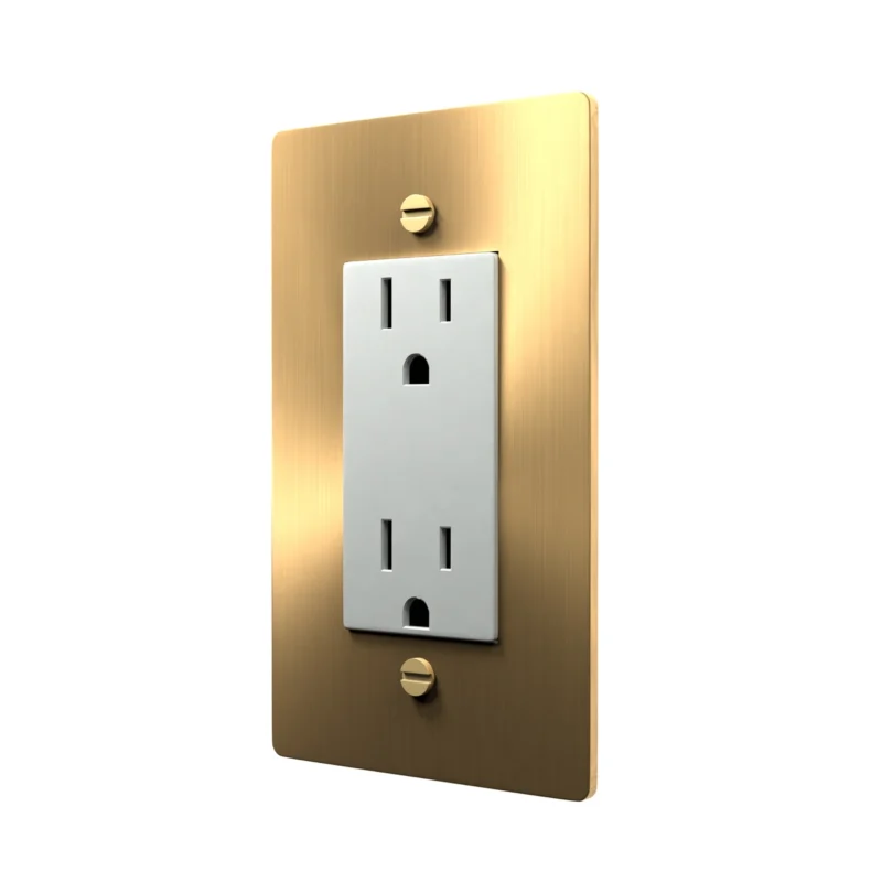 Brass Electrical Outlet White | Getswitches.com