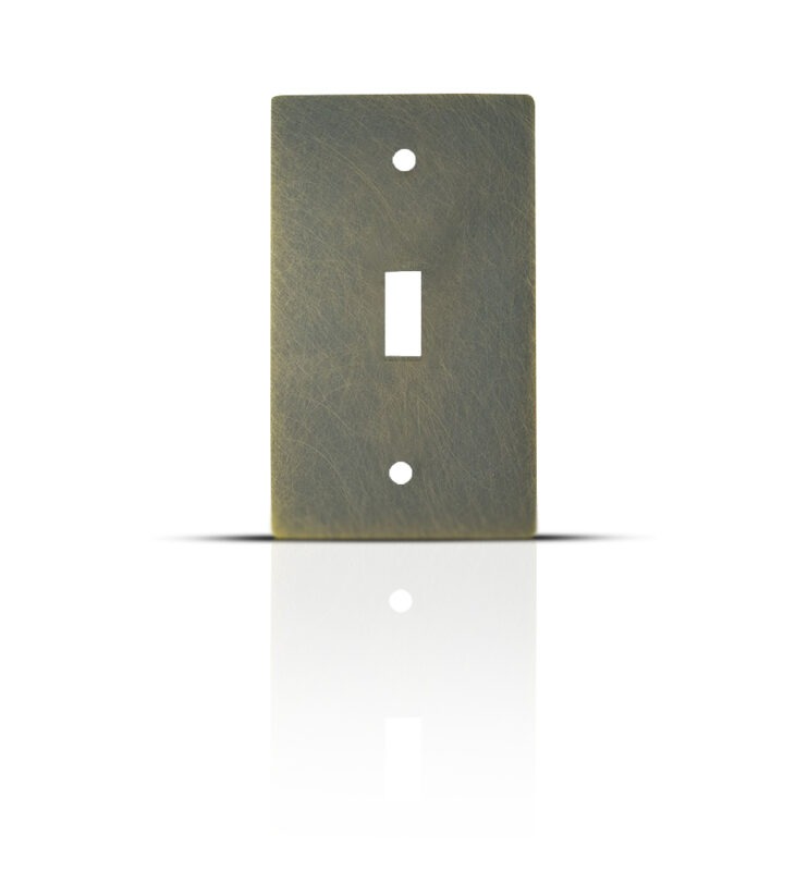 Bronze brass 1 Toggle Switch Cover Plate | Getswitches.com