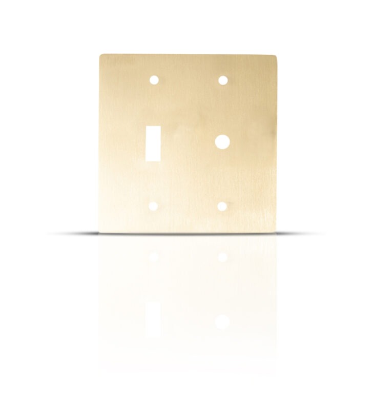 Satin Gold Brass Toggle Switch & Dimmer Cover Plate | Getswitches.com