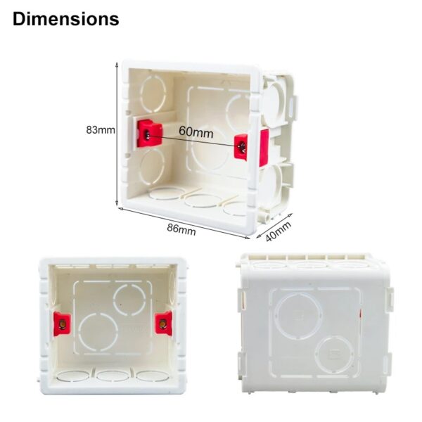86*86mm Fireproof Wall Mount Internal Back box
