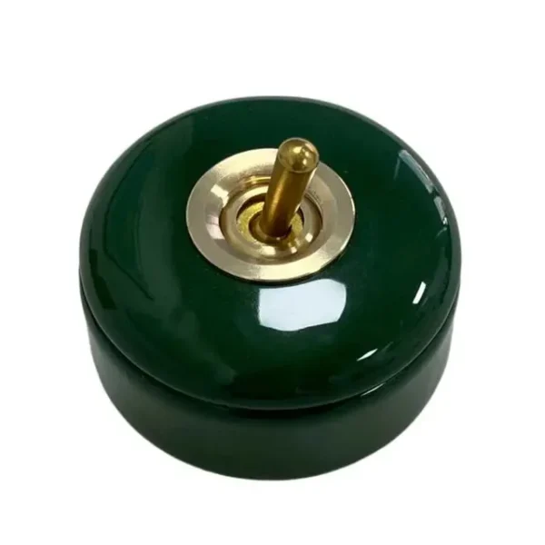 Retro Ceramic Toggle Light Switch with Brass Lever | Getswitches.com