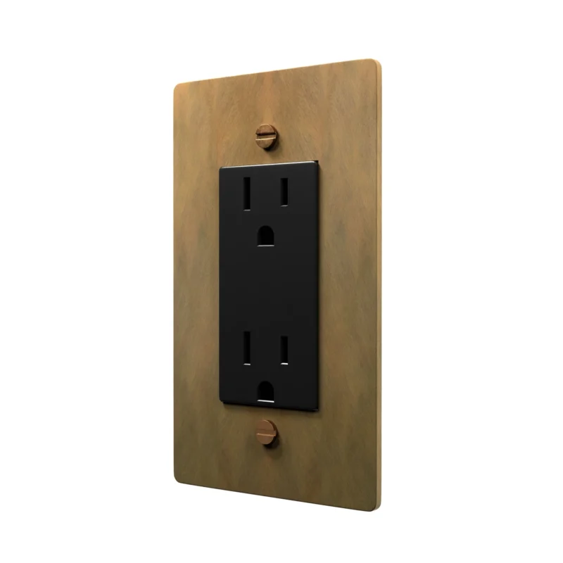 Aged Brass Electrical Outlet | Getswitches.com