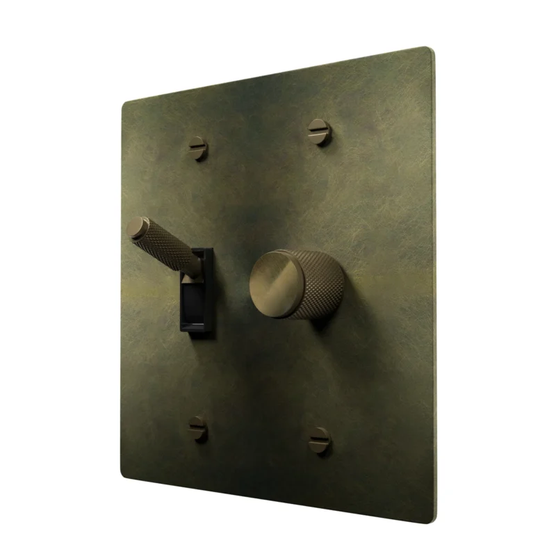 Antique Brass Toggle Switch & Dimmer Combo | Getswitches.com
